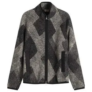 Moncler Zip Up Wool Jacquard Jacket
