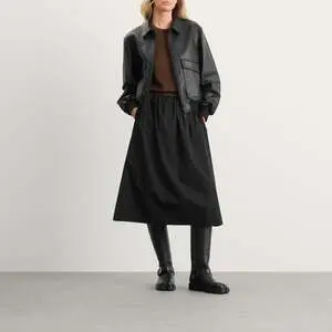 NOTHING WRITTEN Classic Leather Flight Jacket