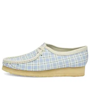Clarks Check Wallabee Boot - Blue Check