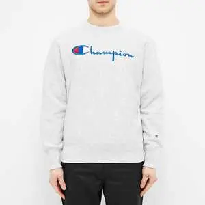 Champion Big Script Crew Sweatshirt - Grey