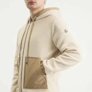 Moncler Teddy Fleece Zip Up Hooded Fleece Jacket