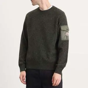 Moncler Wool Cashmere Mouline Crew Neck Jumper