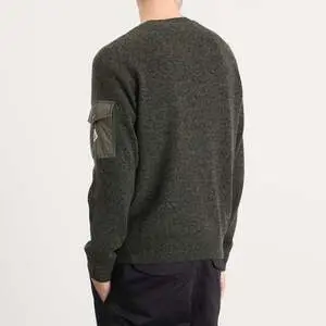 Moncler Wool Cashmere Mouline Crew Neck Jumper