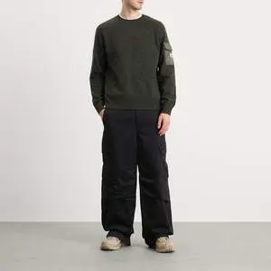 Moncler Wool Cashmere Mouline Crew Neck Jumper