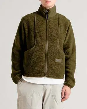 PAS NORMAL STUDIOS Off-race Pile Fleece Jacket - Deep Olive
