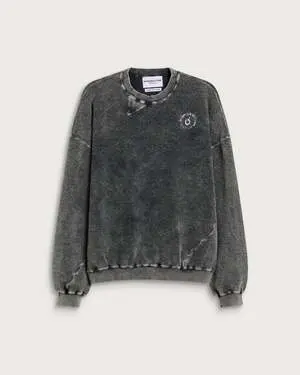 NOMARHYTHM TEXTILE Hand Dye Reverse Twist Sweatshirt - Black