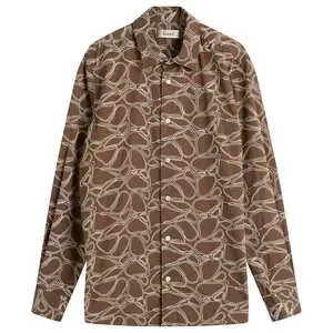 FORET Dawn Embroidered Shirt - Earth/cloud
