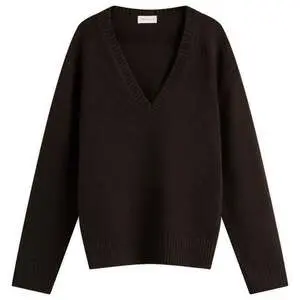 Dries Van Noten Wool Cashmere V Neck Jumper - Dark Brown
