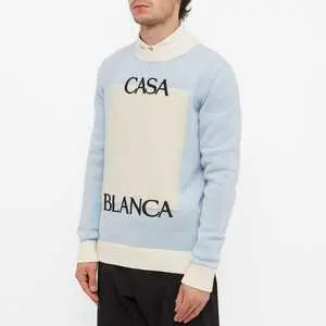 Casablanca Logo Crew Knit Sweatshirt