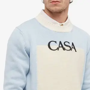 Casablanca Logo Crew Knit Sweatshirt