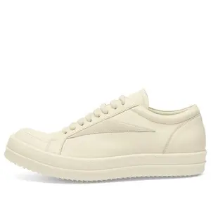 Rick Owens Leather Vintage Sneaks Shoes - Milk
