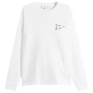 PALMES Pennant Longsleeve T-shirt - White