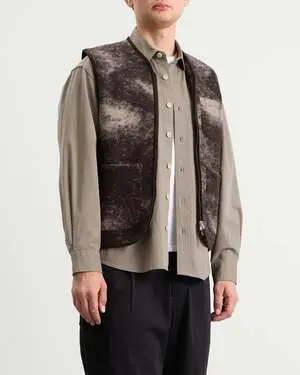 Universal Works Cloud Camo Knit Zip Gilet Jacket