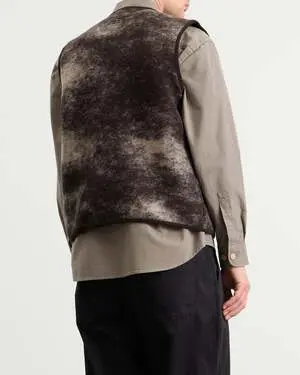 Universal Works Cloud Camo Knit Zip Gilet Jacket