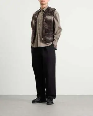 Universal Works Cloud Camo Knit Zip Gilet Jacket
