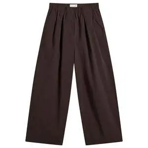 ST. AGNI Relaxed Pleat Pants - Bark