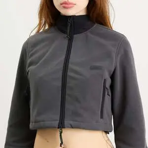 SKIMS Fleece Lounge Shrunken Zip Up Jacket