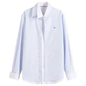 Acne Studios Sont Poplin Long Sleeve Shirt - Blue/white