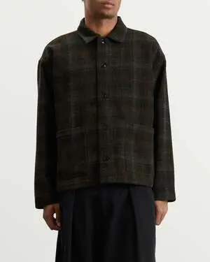 You Must Create Wool Check Pj Overshirt