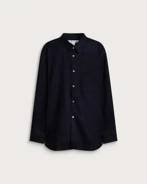Comme Des Garçons Wool Nylon Flannel Shirt - Navy