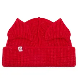CHARLES JEFFREY Mohair Chunky Ears Beanie - Red