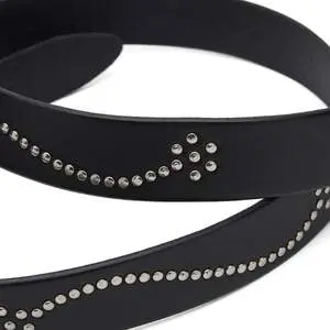 Anderson's Narrow Stud Trimmed Leather Belt