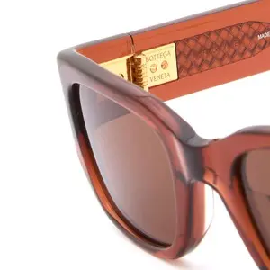 Bottega Veneta Bv1400s Intrecciato Wirecore Sunglasses