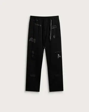 MASTERMIND WORLD Doodle Print Regular Easy Pants - Black