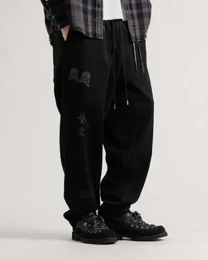 MASTERMIND WORLD Doodle Print Regular Easy Pants