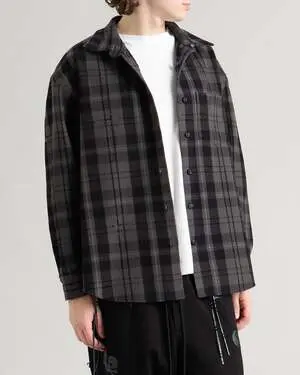 MASTERMIND WORLD Damaged Reversible Plaid Shirt
