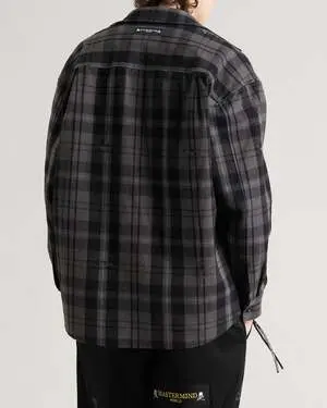 MASTERMIND WORLD Damaged Reversible Plaid Shirt
