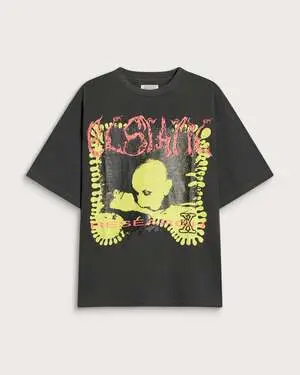 ECSTATIC RESEARCH Unlucky In Love T-shirt - Charcoal