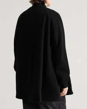 Comme Des Garçons Wool Nylon Asymmetric Long Bomber Ja Jacket | | Nylon/wool | End Clothing