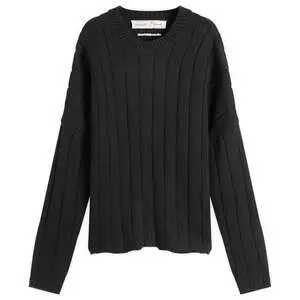 ABOUT:BLANK Large Rib Knit Crew - Black