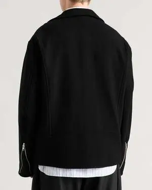 Comme Des Garçons Wool Gabardine Biker Jacket | | Nylon/wool | End Clothing