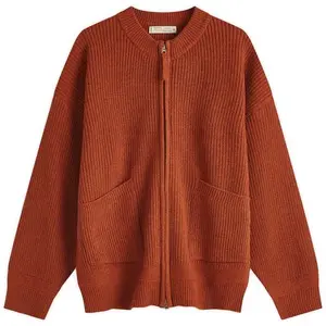 FRIZMWORKS Wool Deck Zip Up Cardigan - Brick