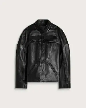 Rick Owens 2 Piece Leather Bomber Jacket