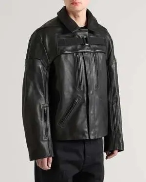 Rick Owens 2 Piece Leather Bomber Jacket