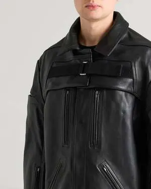 Rick Owens 2 Piece Leather Bomber Jacket