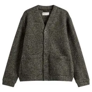 Universal Works Raven Fleece Advance Cardigan - Olive