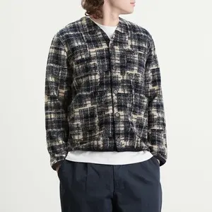 Universal Works Patch Check Fleece Cardigan