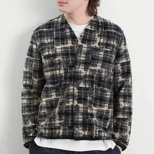 Universal Works Patch Check Fleece Cardigan