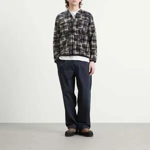 Universal Works Patch Check Fleece Cardigan