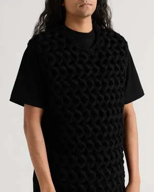 Comme Des Garçons Open Weave Crochet Vest