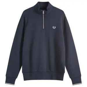 Fred Perry Quarter Zip Sweatshirt - Navy
