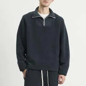 LES TIEN Inside Out Half Zip Yacht Pullover Sweatshirt
