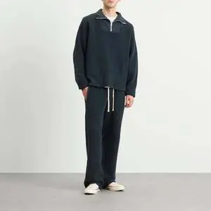LES TIEN Inside Out Half Zip Yacht Pullover Sweatshirt