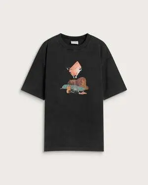 Drole De Monsieur Faded Glass Lion T-shirt - Black