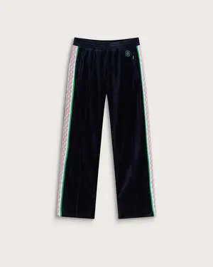 Drole De Monsieur Velvet Track Pant - Navy