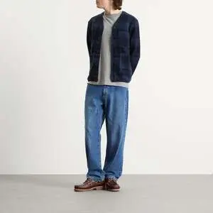 Universal Works Moh Check Fleece Cardigan